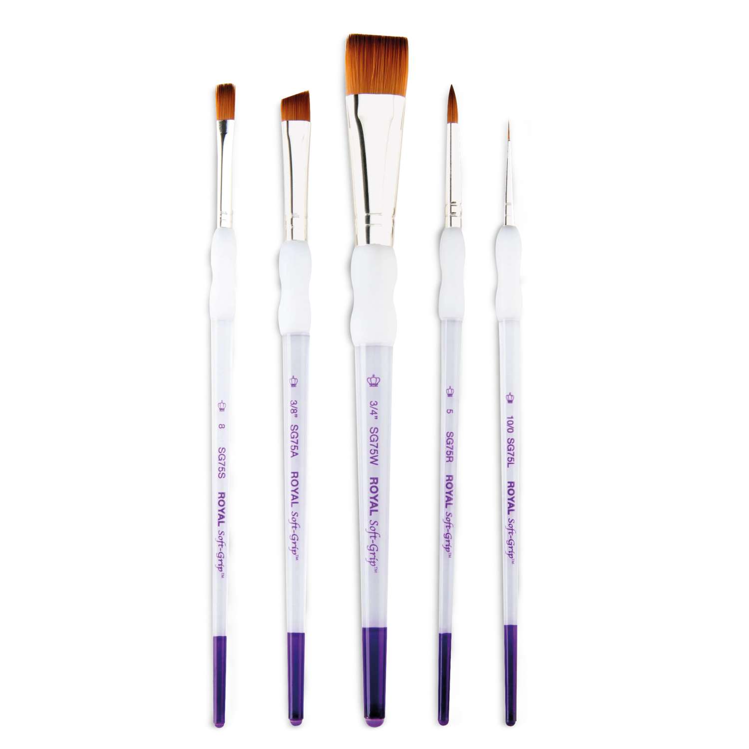 Set L de 5 pinceaux Soft Grip Royal & Langnickel | Le Géant des Beaux-Arts