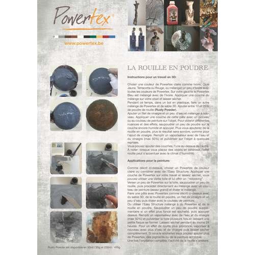 Poudre effet rouille Rusty Powertex | Le Géant des Beaux-Arts
